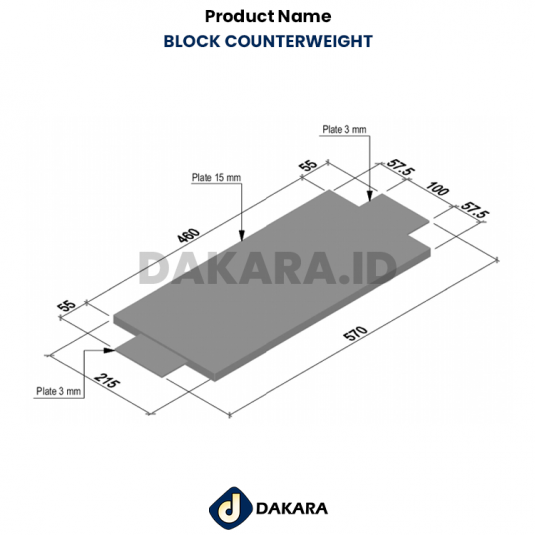 BLOCK COUNTERWEIGHT - DAKARA SUGITAMA
